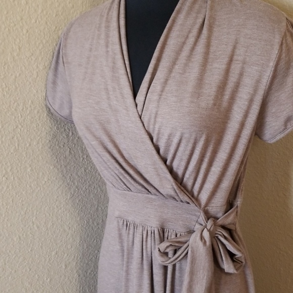 Zero | Dresses | Zero Clothing Brown Faux Wrap Dress | Poshmark
